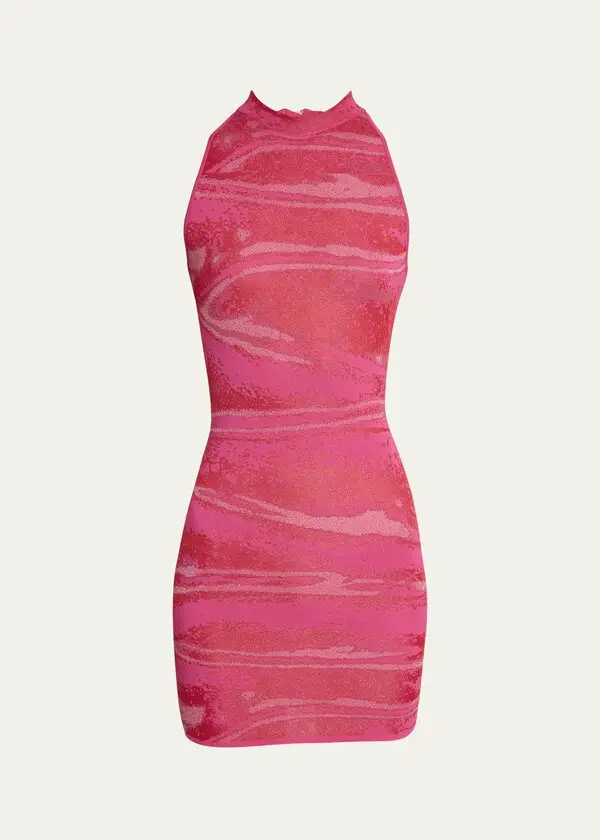Balmain Printed Mini Body-con Dress