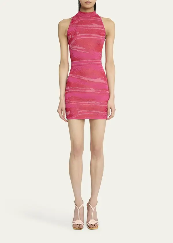 Balmain Printed Mini Body-con Dress