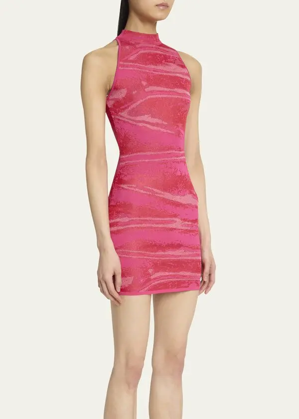 Balmain Printed Mini Body-con Dress