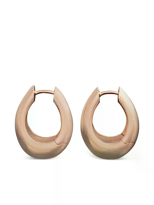 ANANYA 18k Rose Gold Chakra Hoop Earrings - Pink