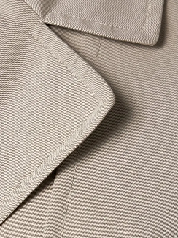 Theory Double-breasted Cotton-blend Gabardine Trench Coat - Brown