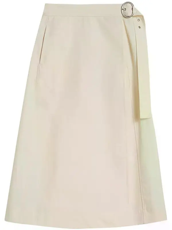 JIL SANDER A-line Midi Skirt With Buckle