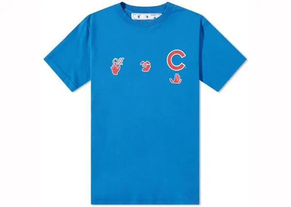 Off-White X Mlb X Chicago Cubs Short Sleeve T-shirt - Blue