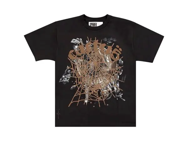 SP5DER X Travis Scott Cactus Jack Airbrush T-shirt - Black