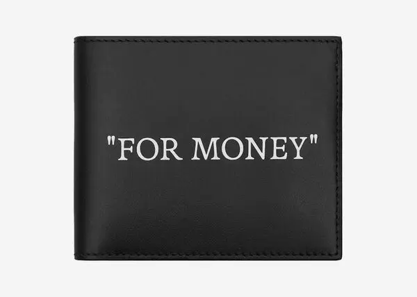 Off-White Quote Bookish Bifold Wallet - Black