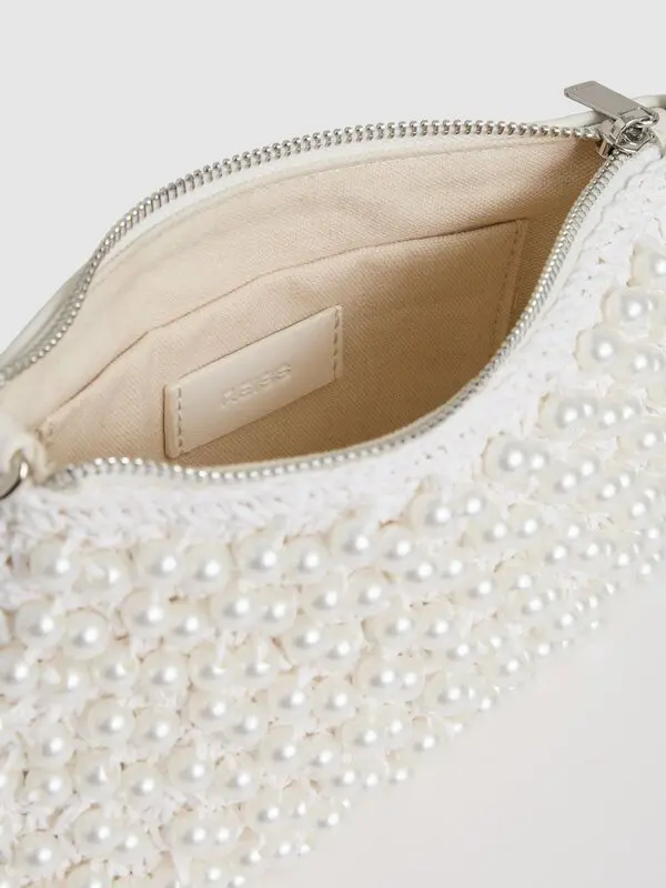 REISS Dani Faux-pearl Shoulder Bag
