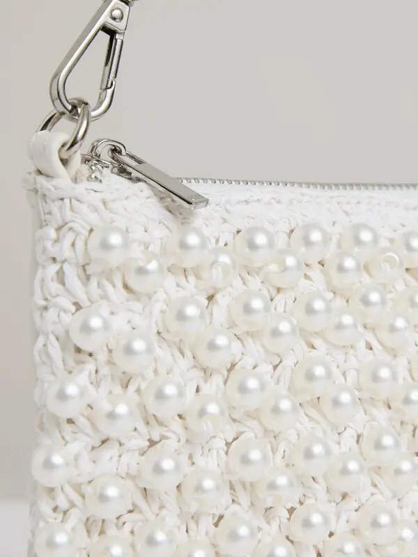 REISS Dani Faux-pearl Shoulder Bag