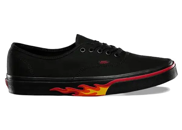 VANS Authentic Flame Wallin Sneakers - Black/flames