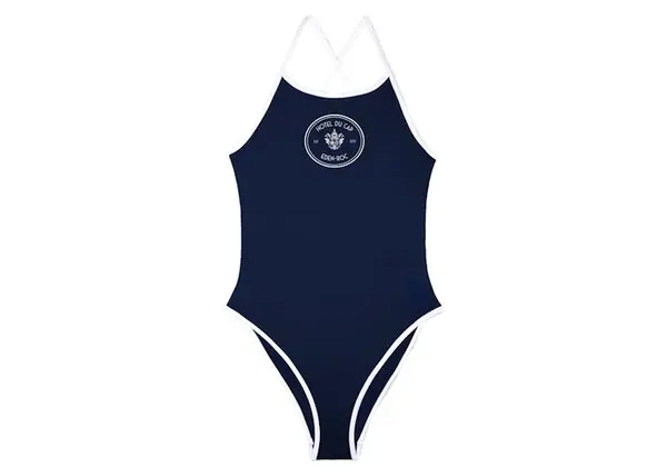 SPORTY & RICH Eden Crest One Piece - Navy Blue/white