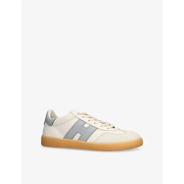 Hogan Logo-patch Leather Low-top Trainers - Blue Other