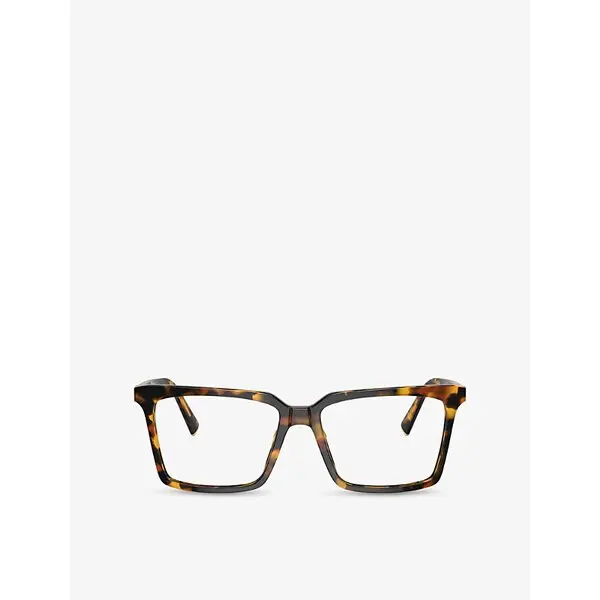 Miu Miu Mu 08xv Square-frame Acetate Glasses - Brown