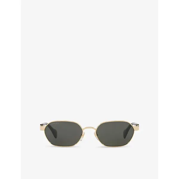 Gucci Gg1593s Octagon Sunglasses - Gold