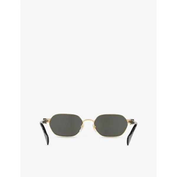 Gucci Gg1593s Octagon Sunglasses - Gold