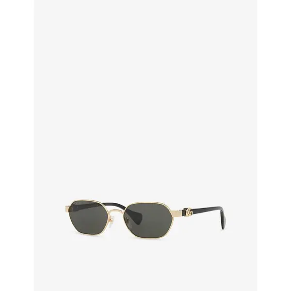 Gucci Gg1593s Octagon Sunglasses - Gold