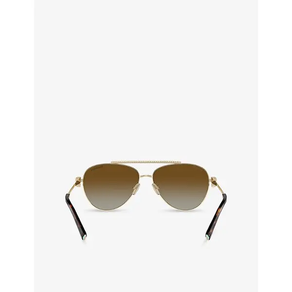 Tiffany & Co. Tf3101b Pilot Sunglasses - Gold