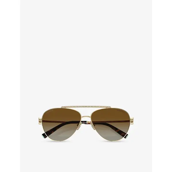 Tiffany & Co. Tf3101b Pilot Sunglasses - Gold