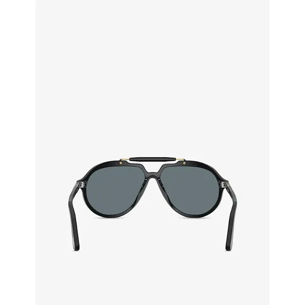 Persol Pilot-frame Polarised Sunglasses - Black