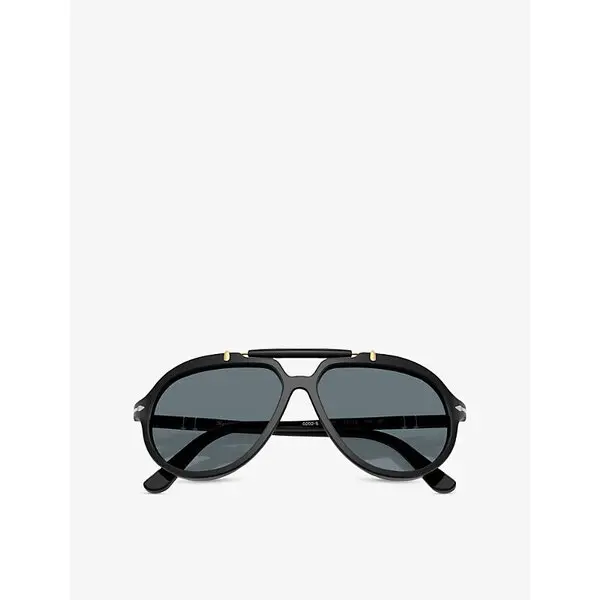 Persol Pilot-frame Polarised Sunglasses - Black