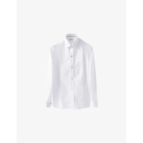 Eton Long-sleeved Contemporary-fit Cotton Shirt - White
