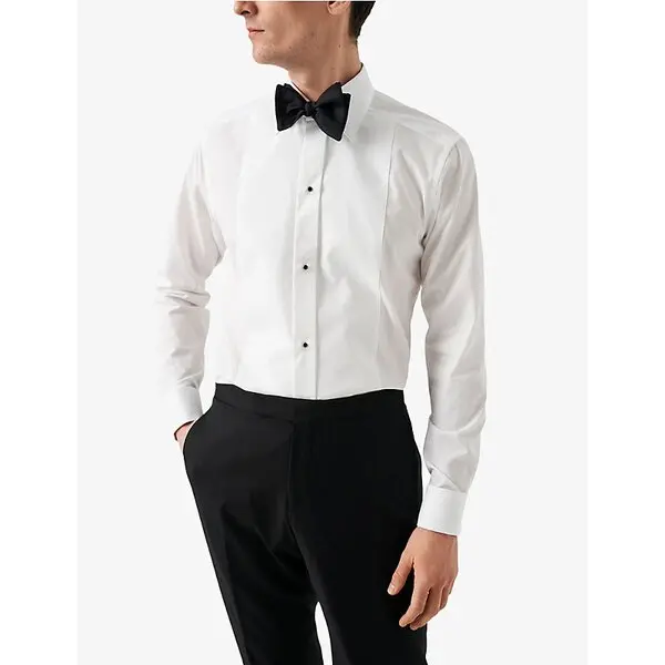 Eton Long-sleeved Contemporary-fit Cotton Shirt - White
