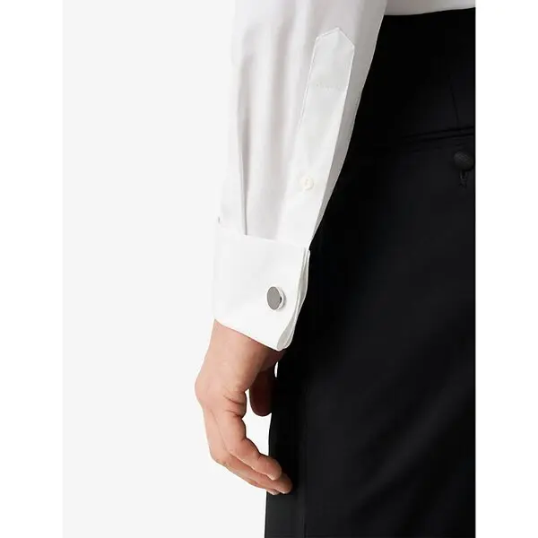 Eton Long-sleeved Contemporary-fit Cotton Shirt - White