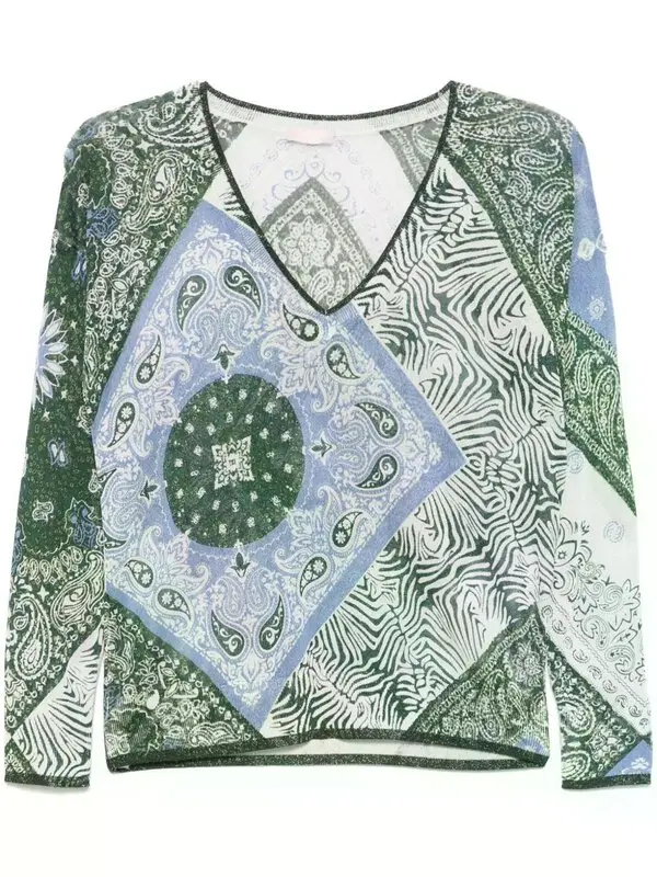 Liu Jo Bandana-jacquard Top - Green