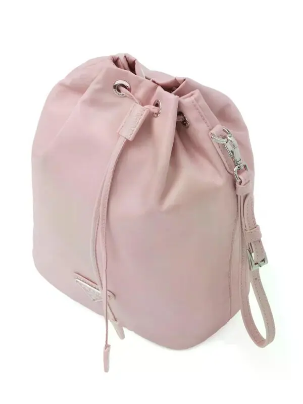 Prada Mini Logo-triangle Bag - Pink