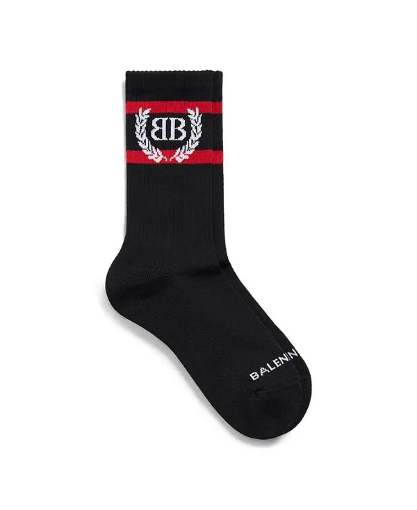 Balenciaga Laurel Classic Socks - Black/red