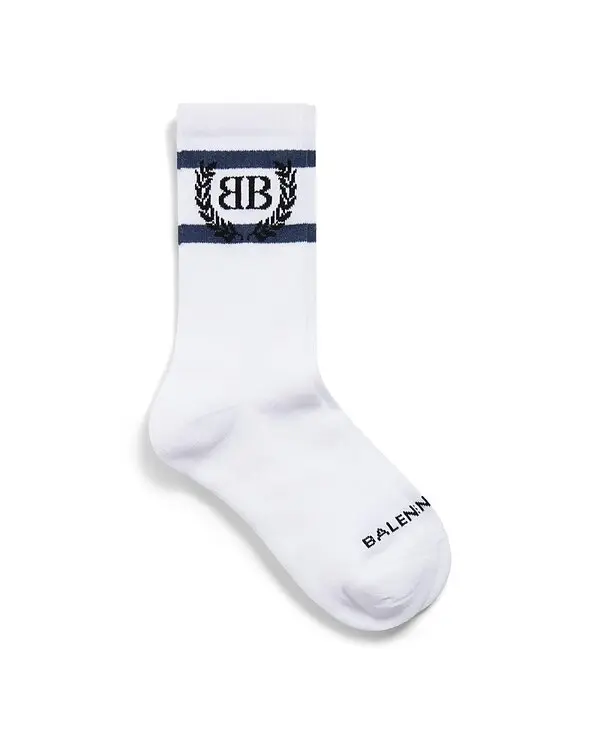 Balenciaga Laurel Classic Socks - White/blue