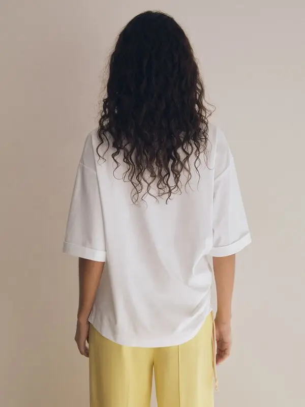 REISS Berkeley Atelier Cut-out Cotton Top