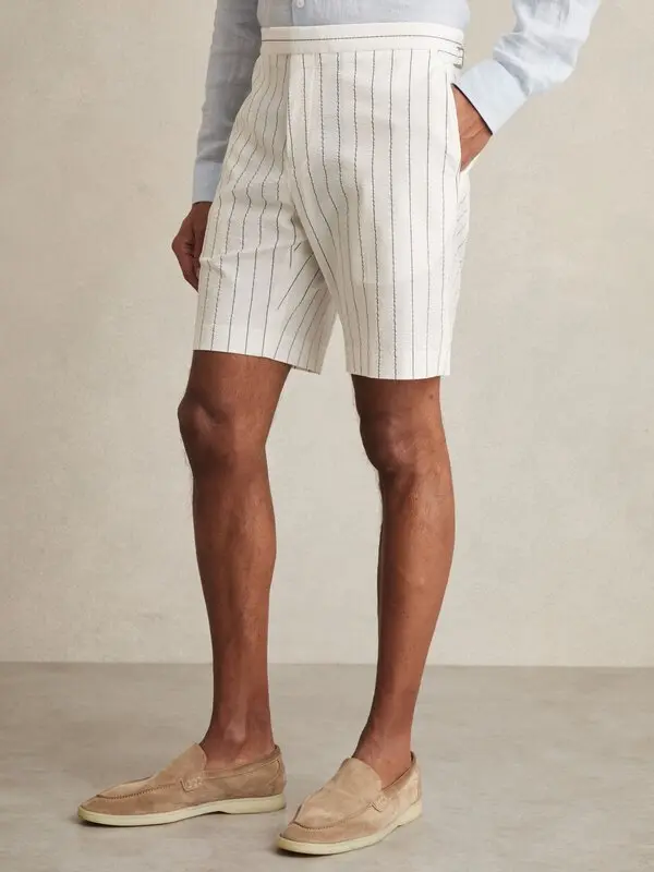 REISS Regatta Pinstripe Cotton-blend Shorts
