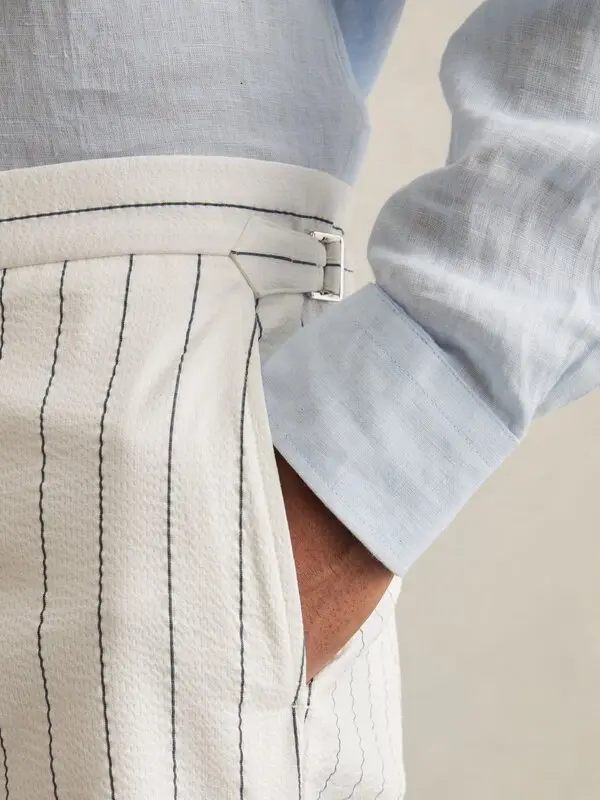 REISS Regatta Pinstripe Cotton-blend Shorts