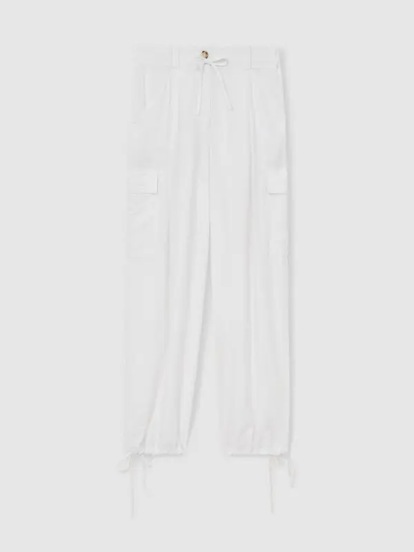 REISS Tory Drawstring Tie-cuff Cargo Trousers