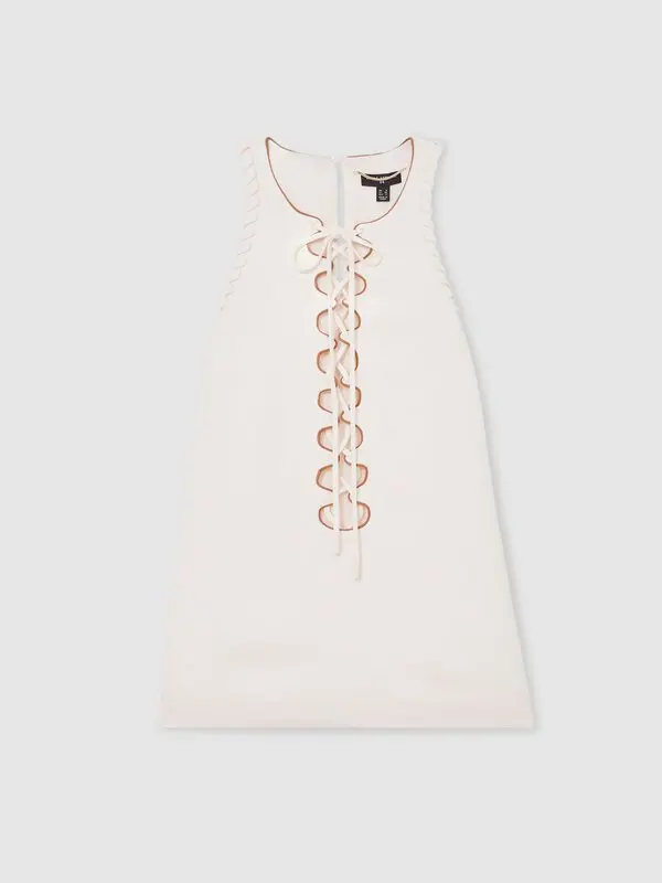 REISS Amelia Atelier Satin Crepe Cut-out Top