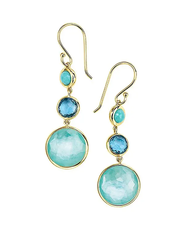 Ippolita 18k Yellow Gold Lollitini Multi-stone Drop Earrings - Blue/gold