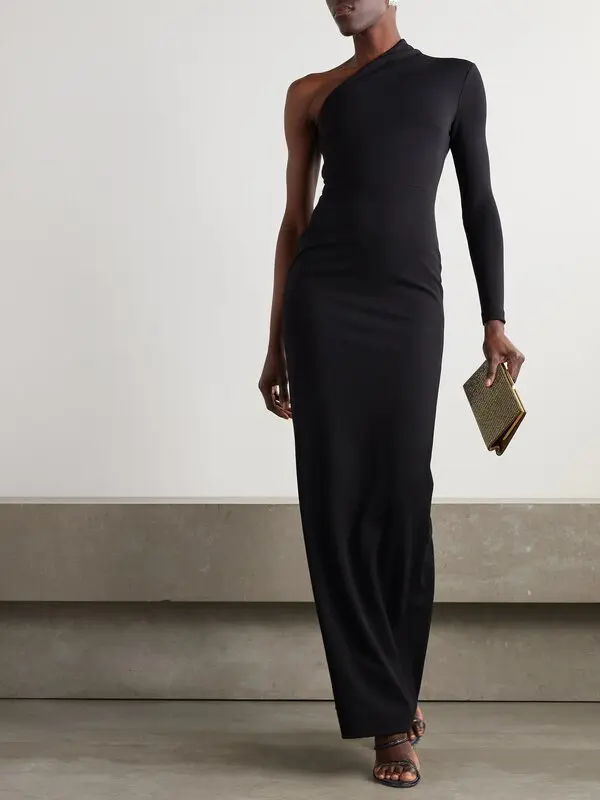 Solace London Joana One-sleeve Gown - Black