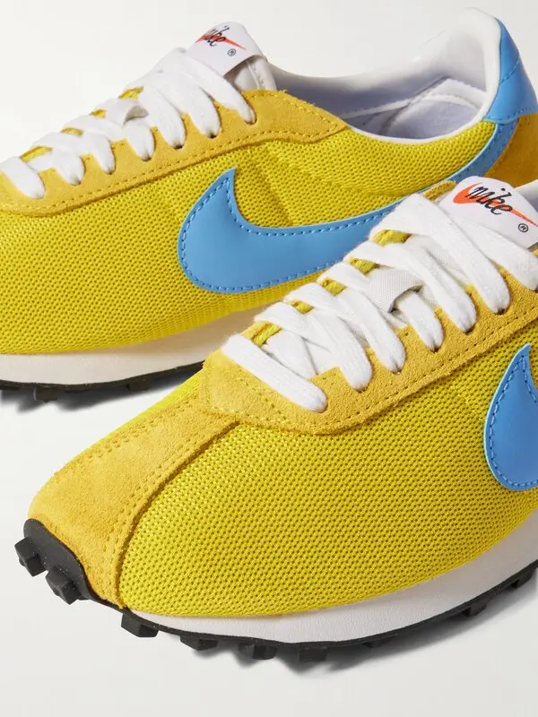 Nike Ld-1000 Leather And Suede-trimmed Mesh Sneakers - Yellow