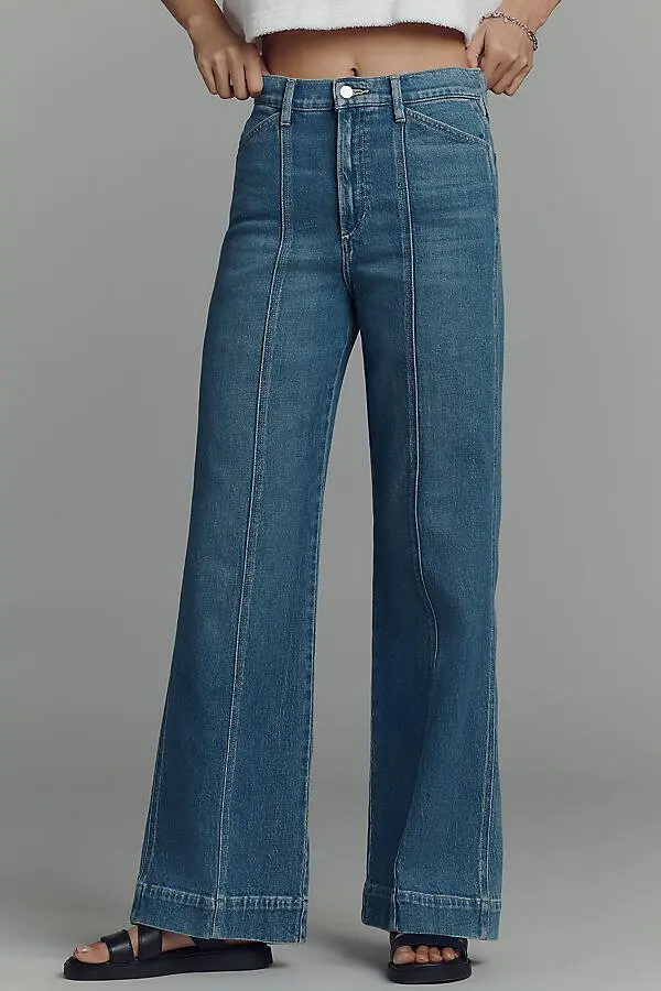 Joe's Jeans The Front Seamed High-rise Wide-leg Jeans