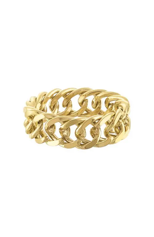 Ben Oni Curb Chain Link Ring - Gold