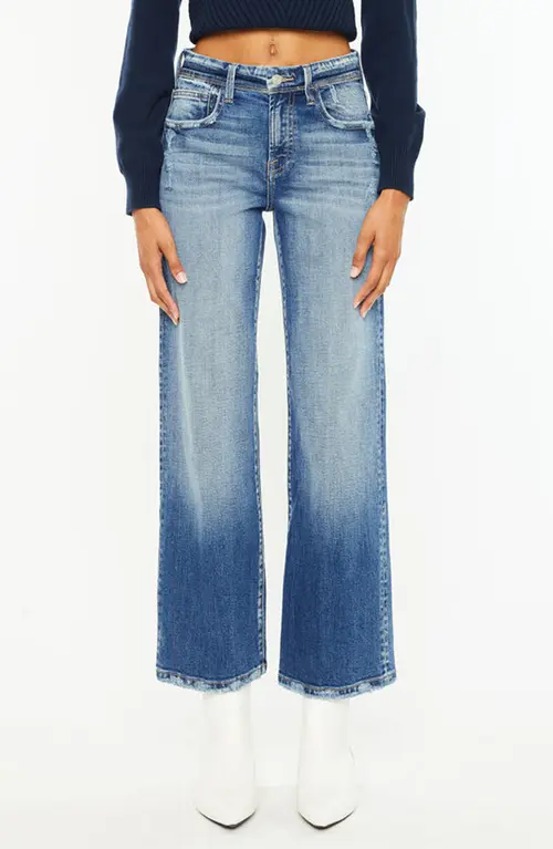 KANCAN Angela Premier High-rise Slim Wide-leg Jeans - Medium Wash