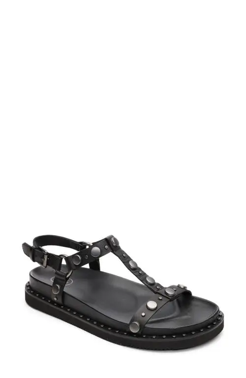Ash Ugo Studded Ankle Strap Sandals - Black