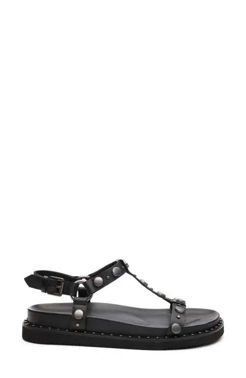 Ash Ugo Studded Ankle Strap Sandals - Black