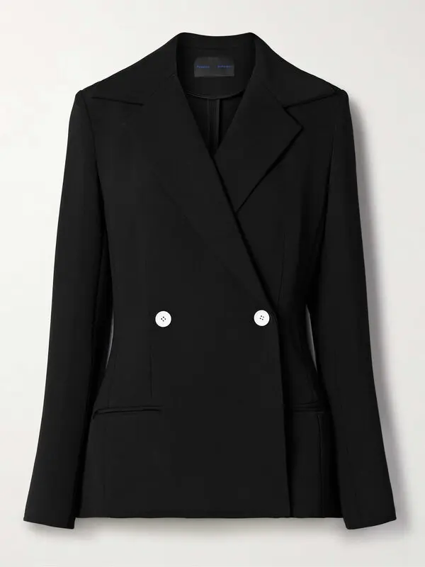 Proenza Schouler Marine Double-breasted Twill Jacket - Black
