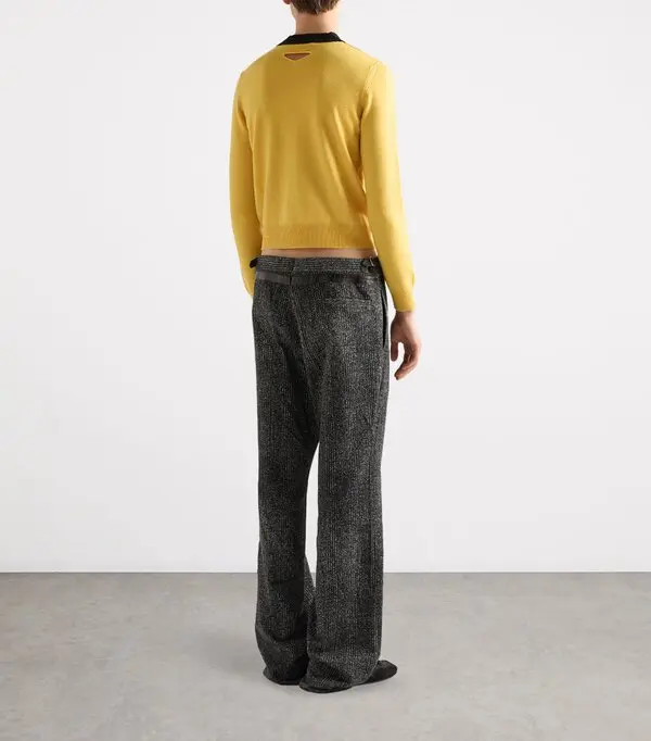 Prada Wool Long-sleeve Polo Shirt
