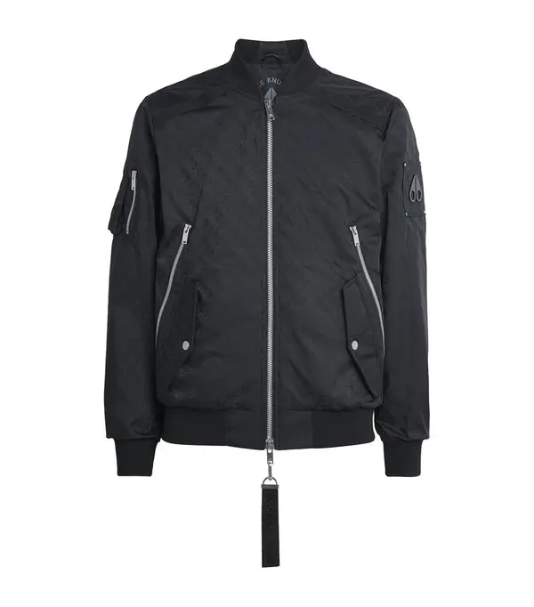 Moose Knuckles Monogram Courville Bomber Jacket - Black