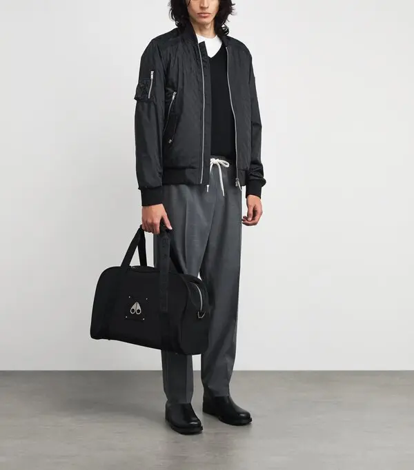 Moose Knuckles Monogram Courville Bomber Jacket - Black