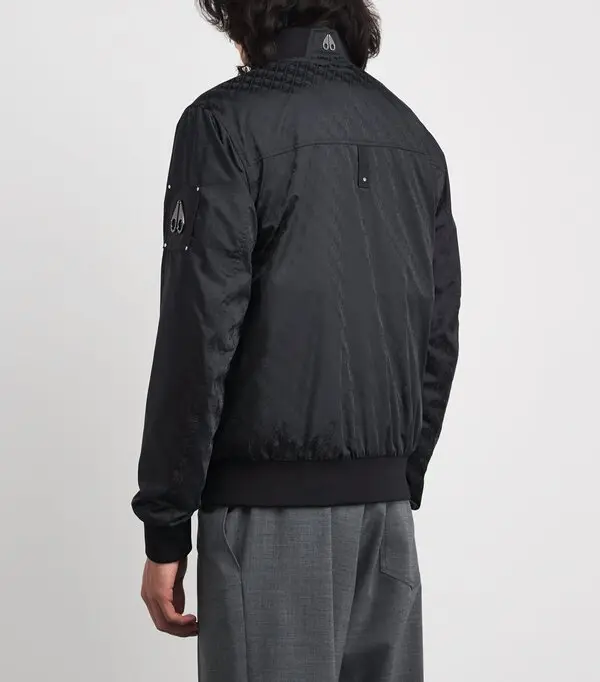 Moose Knuckles Monogram Courville Bomber Jacket - Black