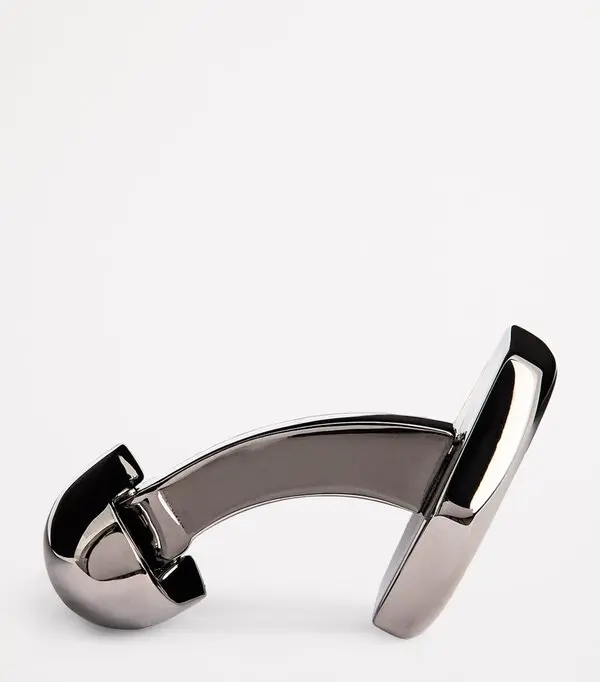 BABETTE WASSERMAN LONDON Rhodium-plated Hexagon Cufflinks