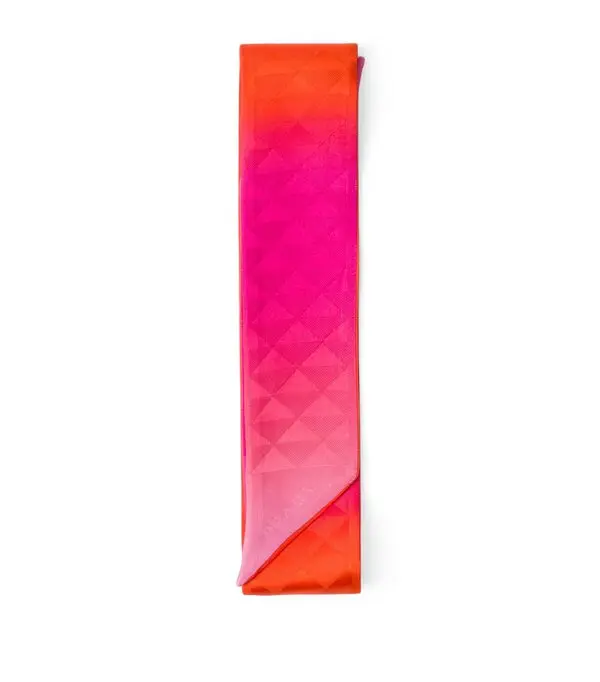 Prada Silk Triangle Skinny Scarf - Pink