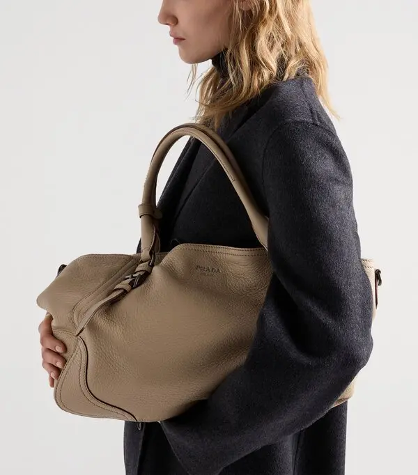 Prada Large Buffalo Leather Tote Bag
